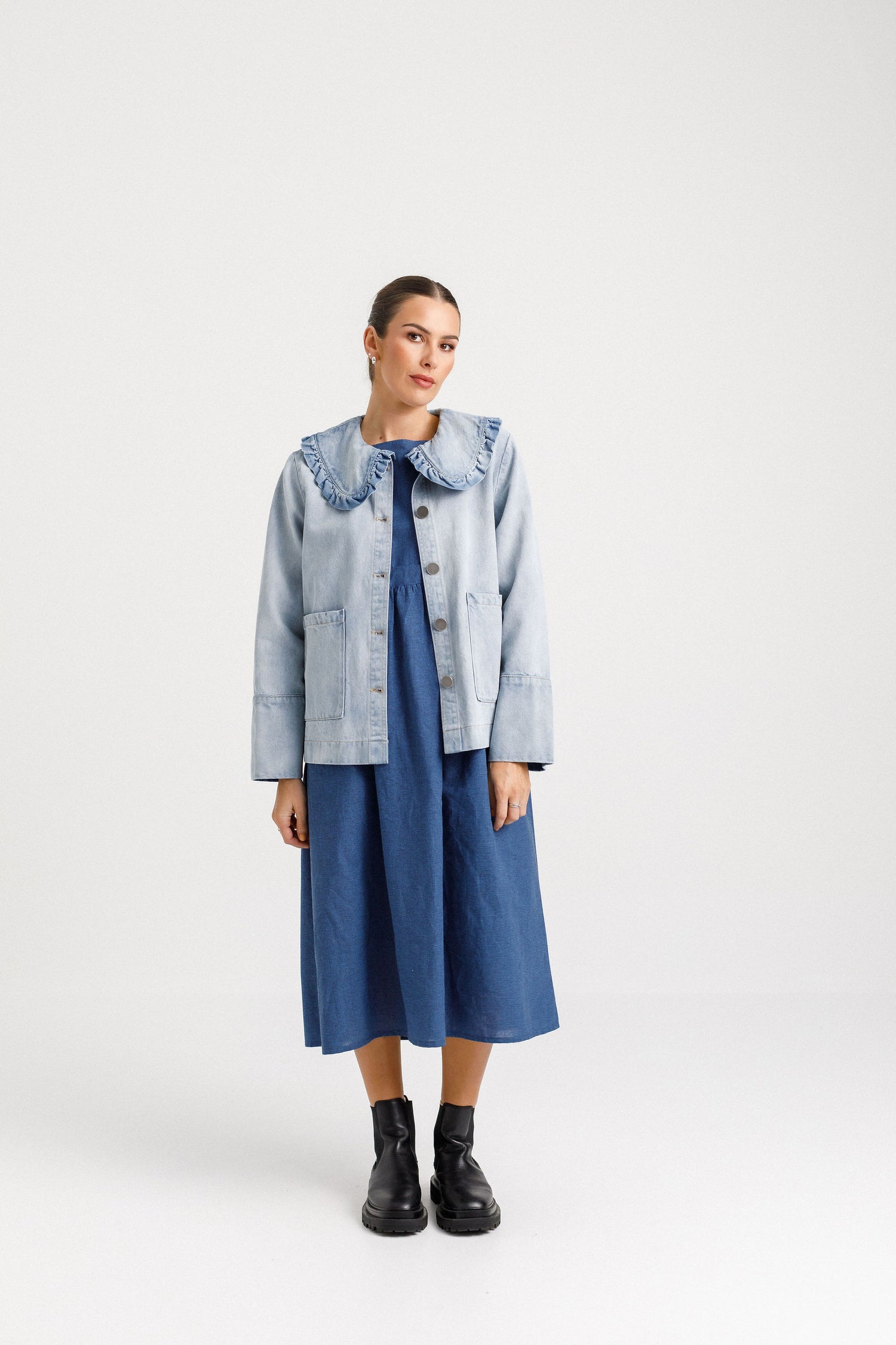 Embark Denim Shacket - Stone Wash Denim