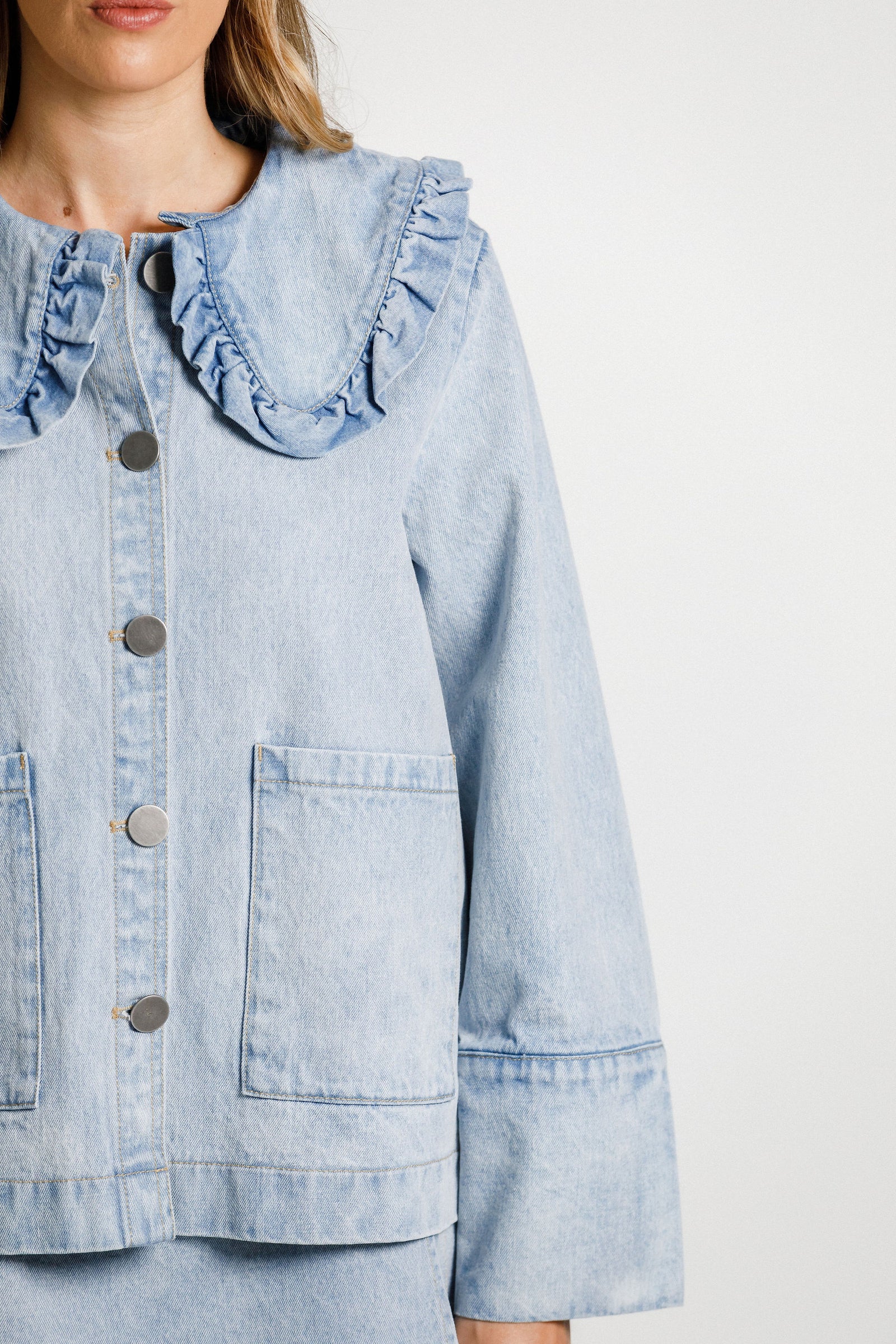 Embark Denim Shacket - Stone Wash Denim