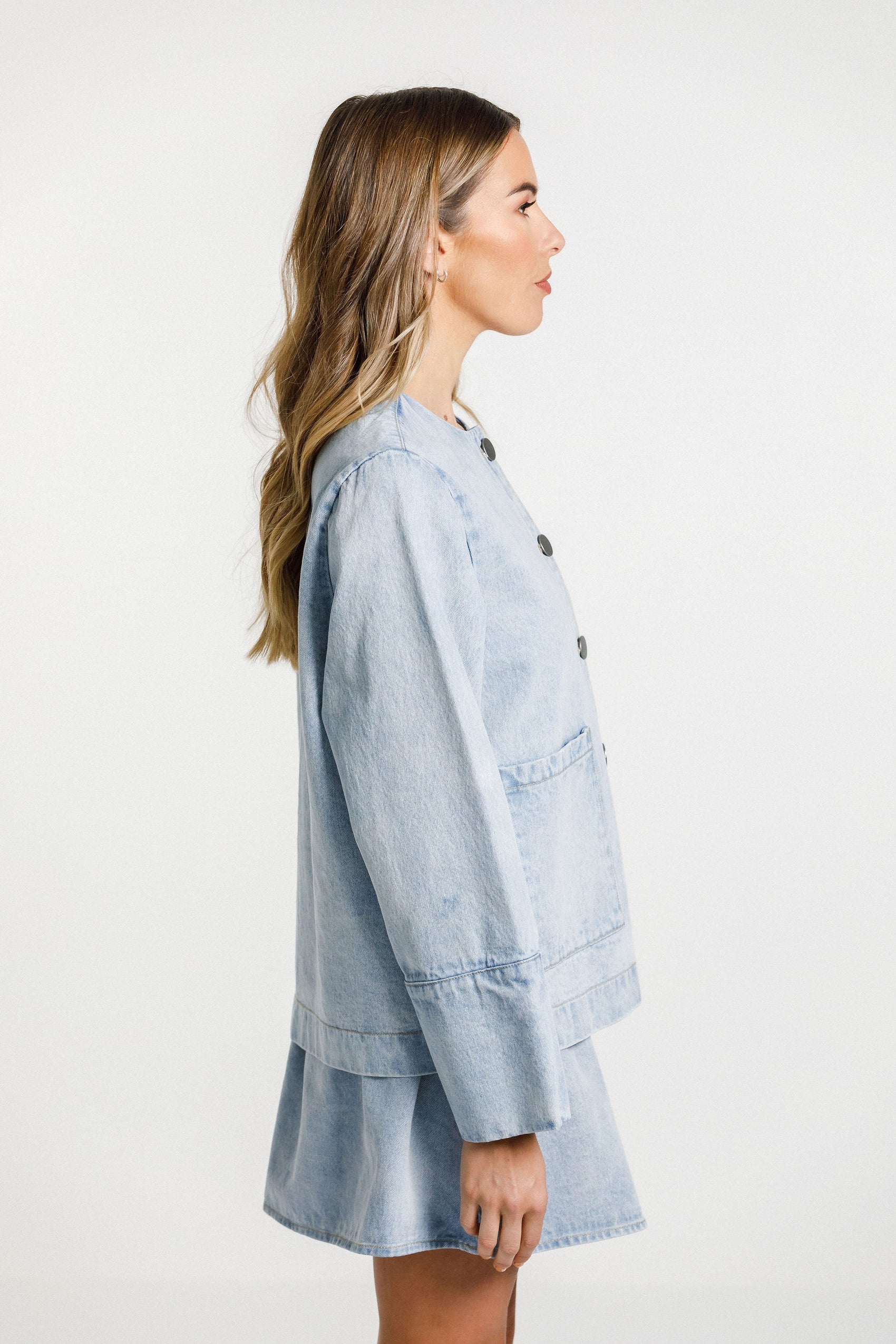 Embark Denim Shacket - Stone Wash Denim